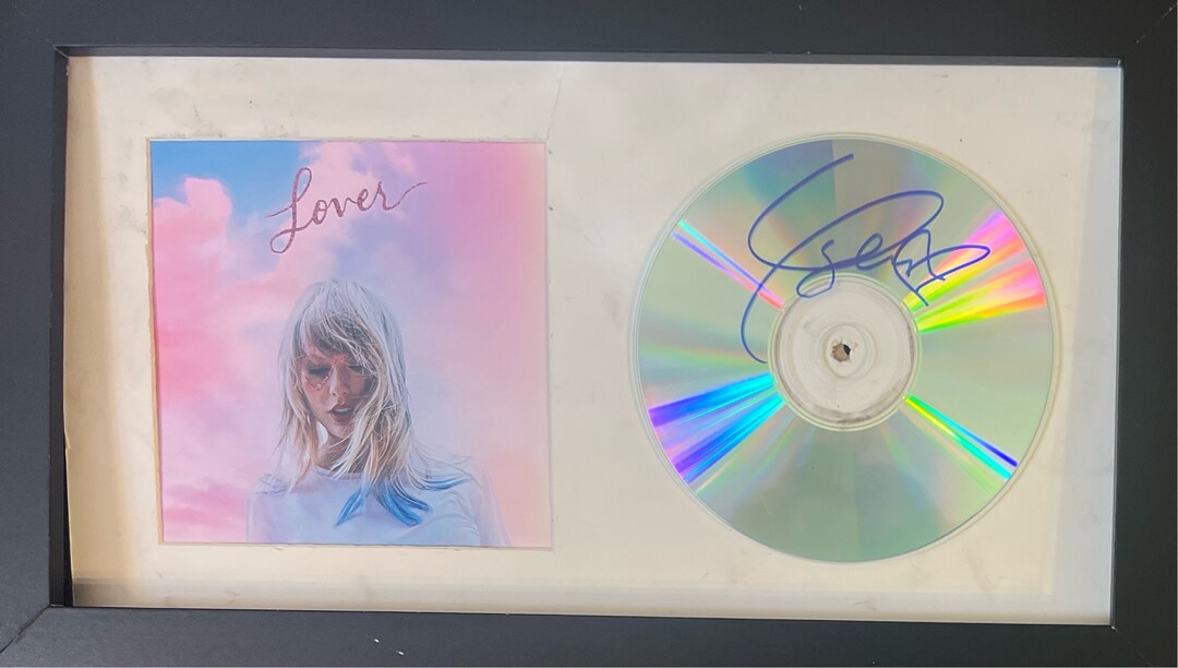 Taylor Swift Signed CD W Cover Photo Framed 12x7 Lover - Etsy