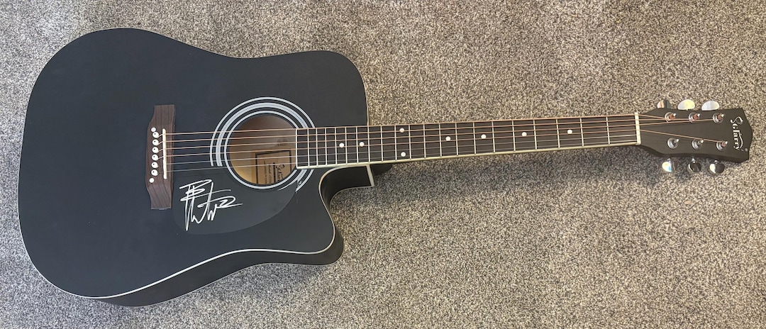 Dave Matthews Signed Acoustic Black Guitar - Etsy