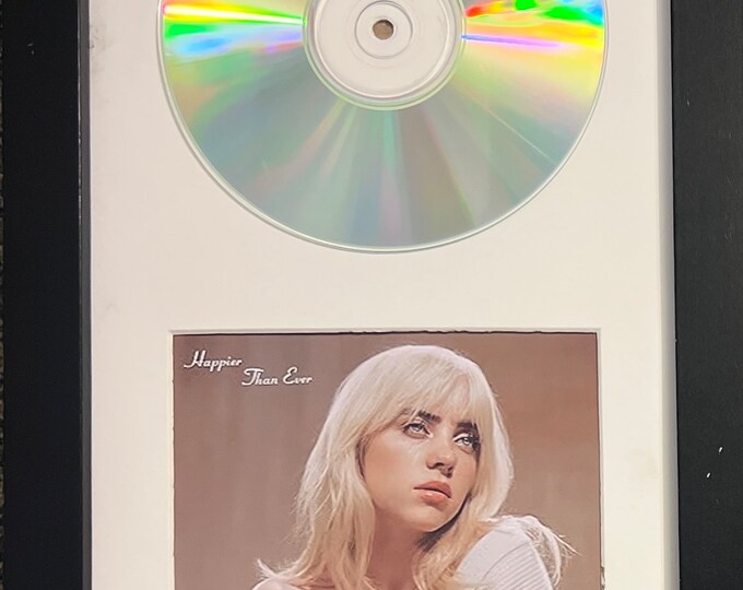 Billie Eilish Signed Framed CD W CD Cover Photo 7x13 Happier Than Ever ...