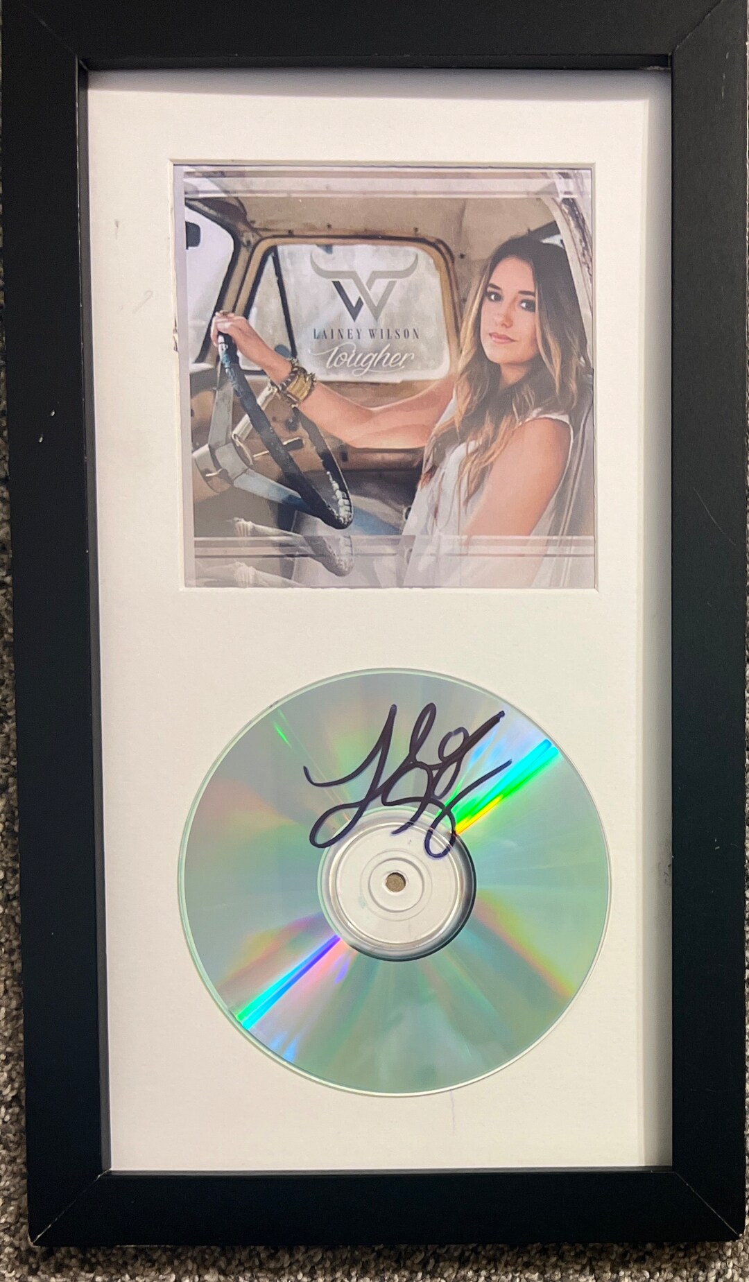 Lainey Wilson Signed Framed CD W/ Cover Photo 7x13 Tougher - Etsy