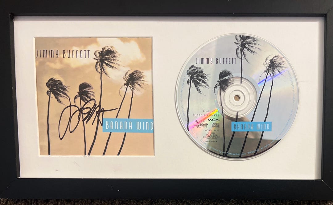 Jimmy Buffett Signed Framed CD W/cd Cover 12x7 Banana Wind - Etsy