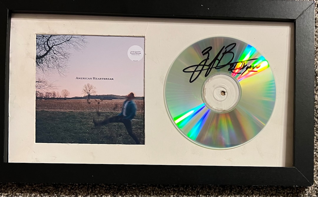 Zach Bryan Signed Framed CD W Cover Photo in 7x13 - Etsy