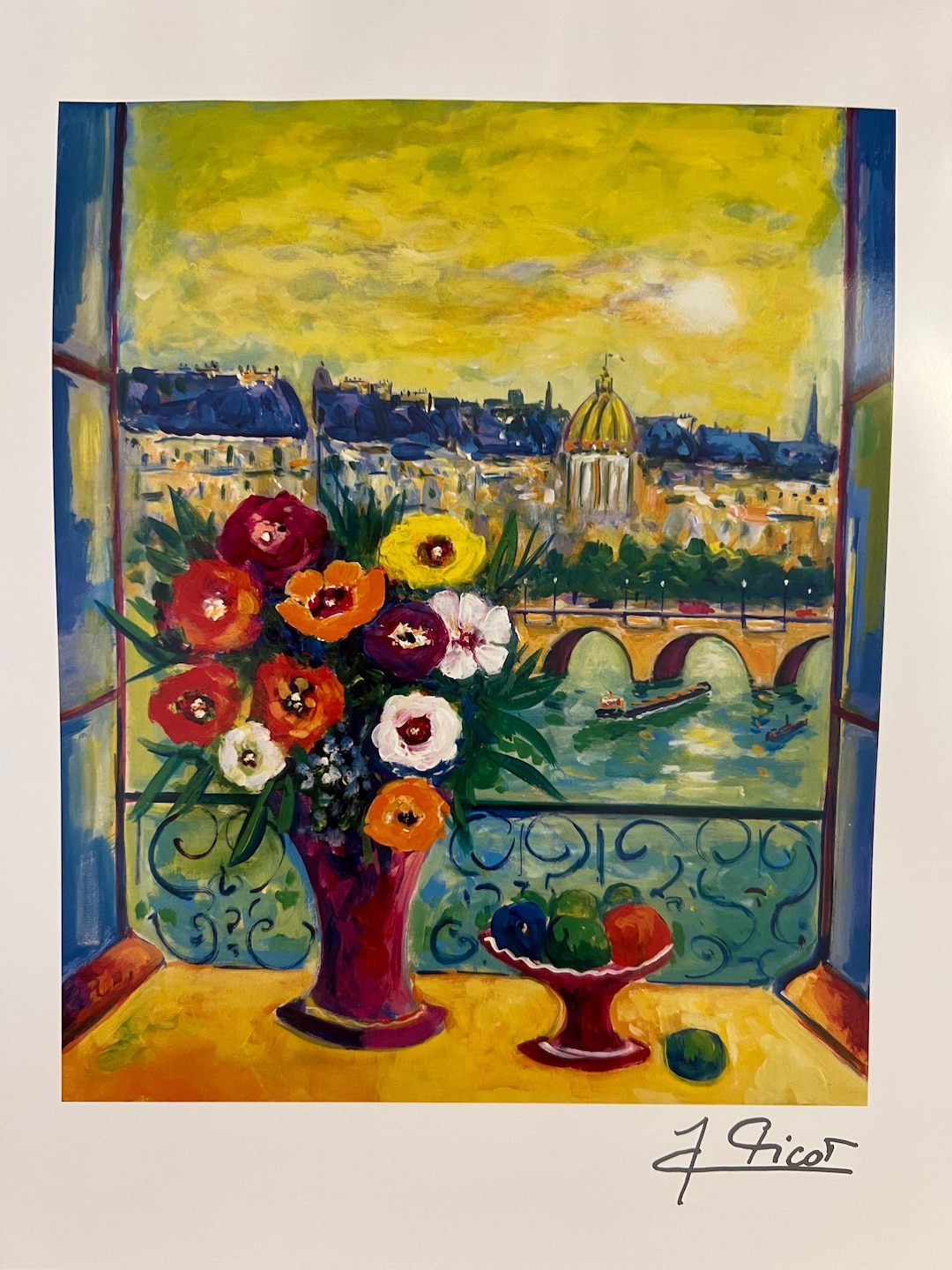La Fenetry Ouverte by Jean-claude Picot 2021 Lithograph Art Print - Etsy