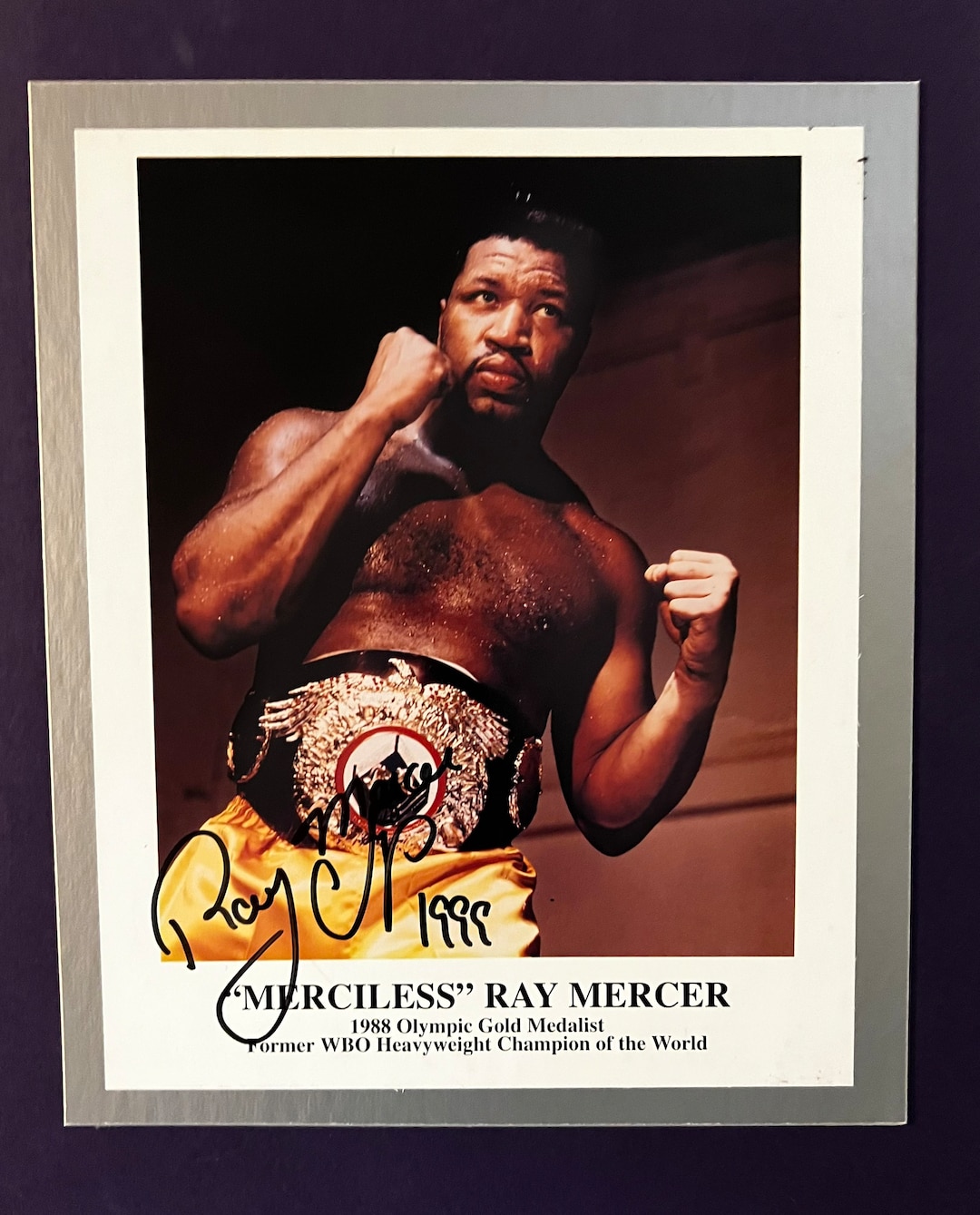 Ray Mercer Former Heavy Weight Champ Signed Matted Photo 11x14 - Etsy