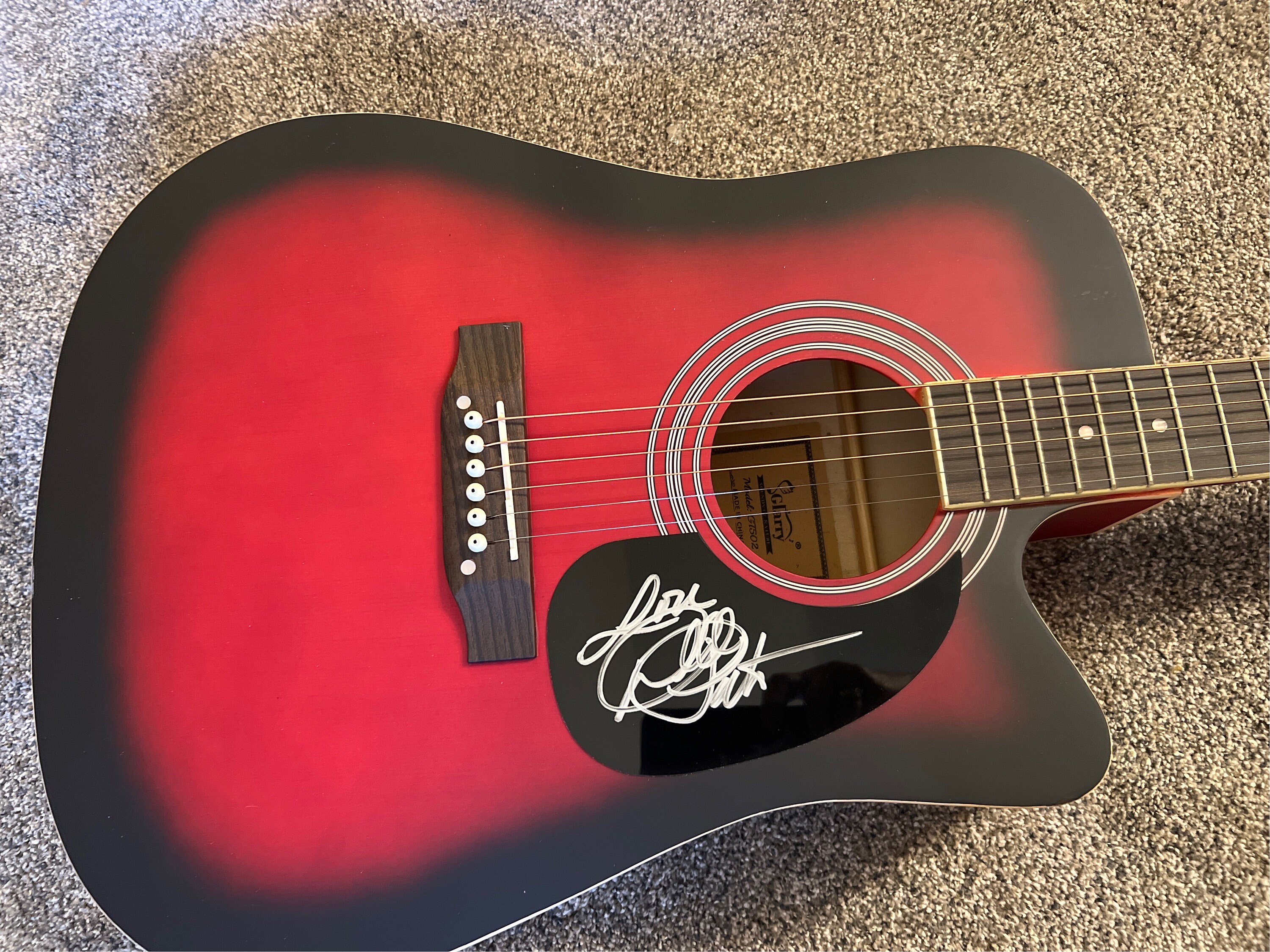 Black And Red Acoustic Guitars