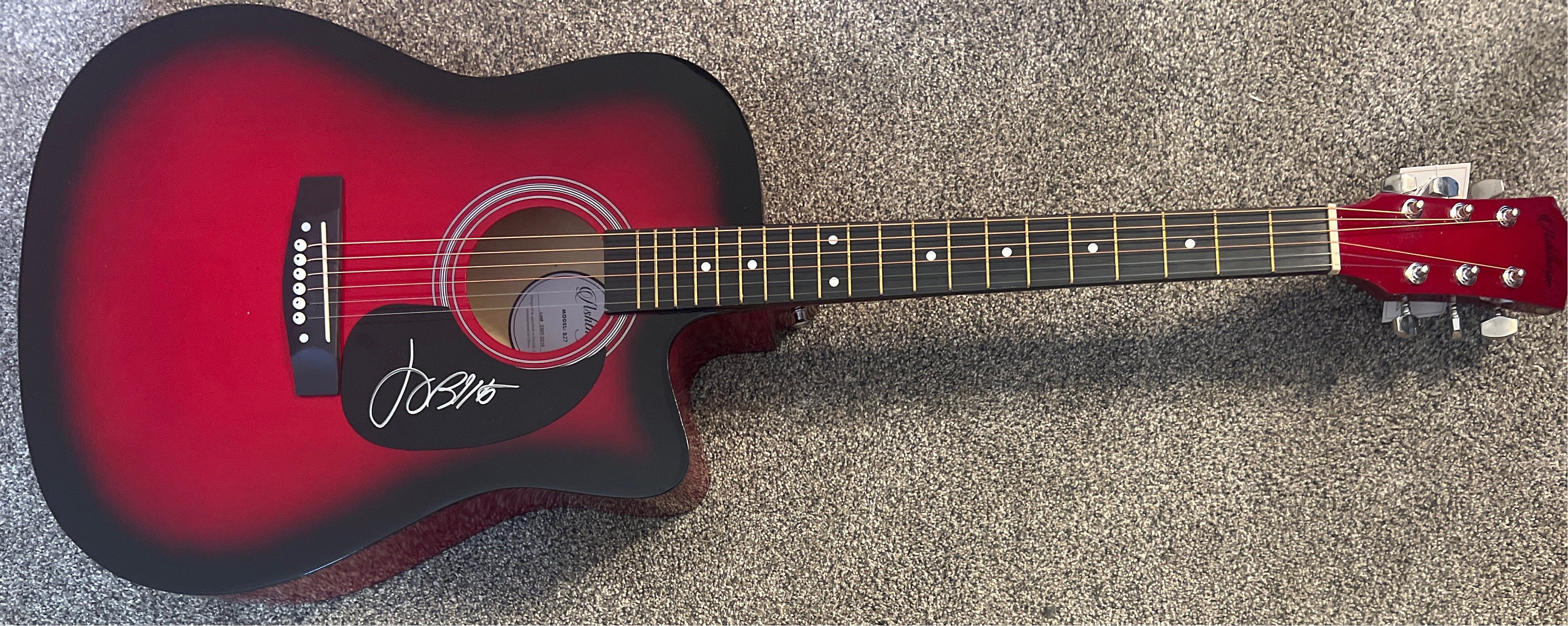 Black And Red Acoustic Guitars