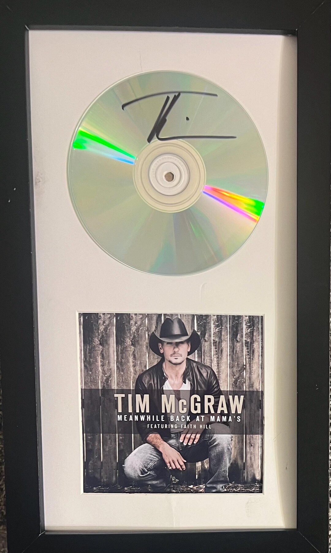 Tim Mcgraw Signed Framed CD W/ Cover Photo in 7x13 - Etsy