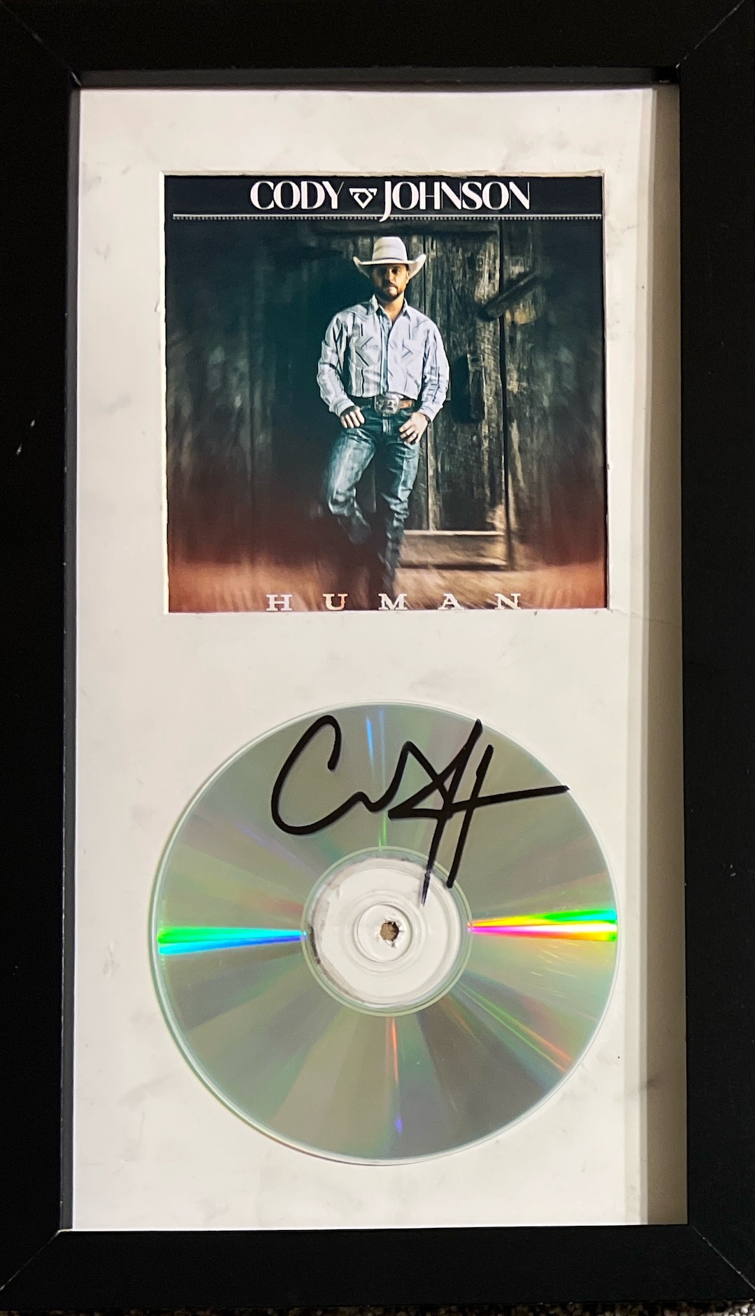 Cody Johnson Signed CD Framed W Cover Photo in 7x13 Human - Etsy