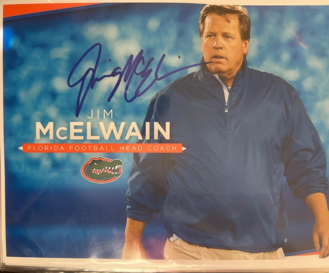 Jim Mcelwain Florida Gators Coach Signed Photo - Etsy