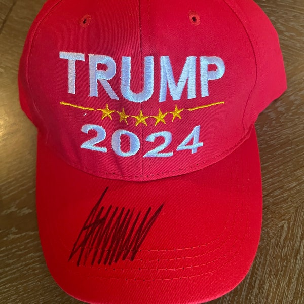Trump Signed Hat - Etsy