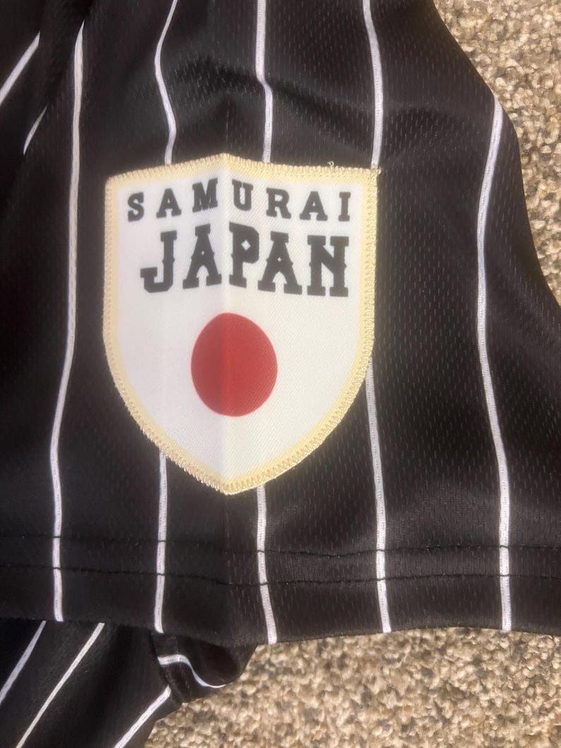 Shohei Ohtani LA Dodgers Signed Black Pi Striped Japan Samurai Jersey ...