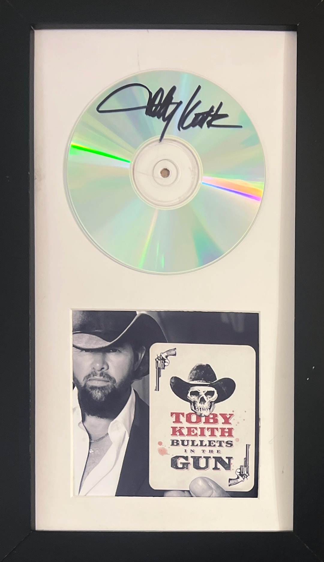 Toby Keith Signed CD Framed With Cover Photo 7x13 Bullets in the Gun - Etsy