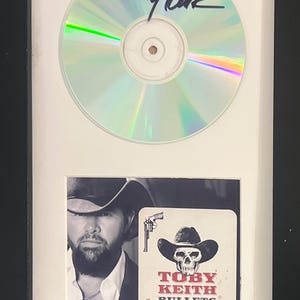 Toby Keith Signed CD Framed With Cover Photo 7x13 Bullets in the Gun - Etsy