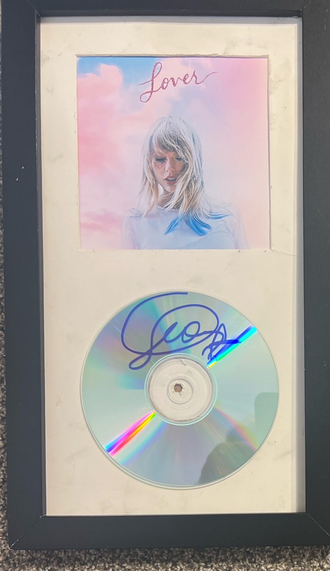 Taylor Swift Signed CD W Cover Photo Framed 12x7 Lover - Etsy