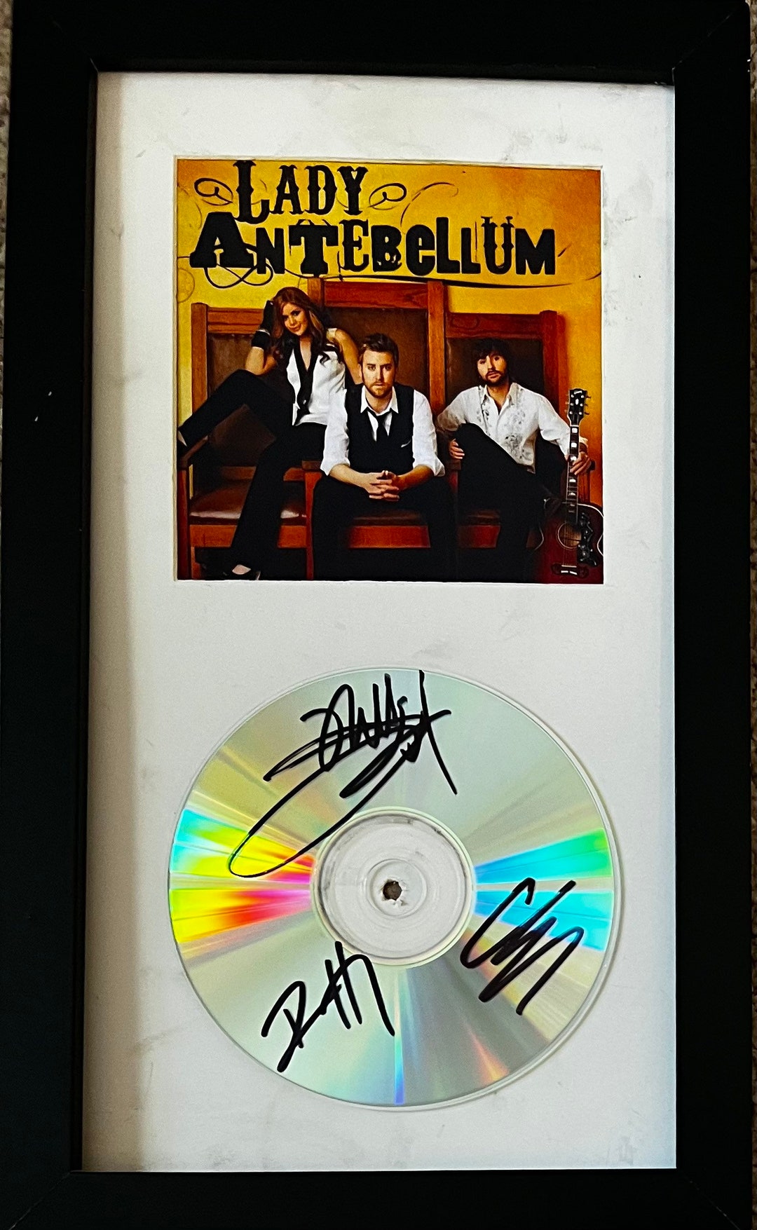 Lady A Antebellum Group Signed Framed CD W Cover Photo in 7x13 - Etsy
