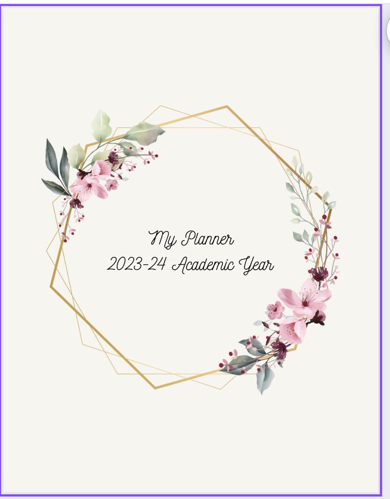 Printable 2023-2024 Academic Planner Template - Etsy