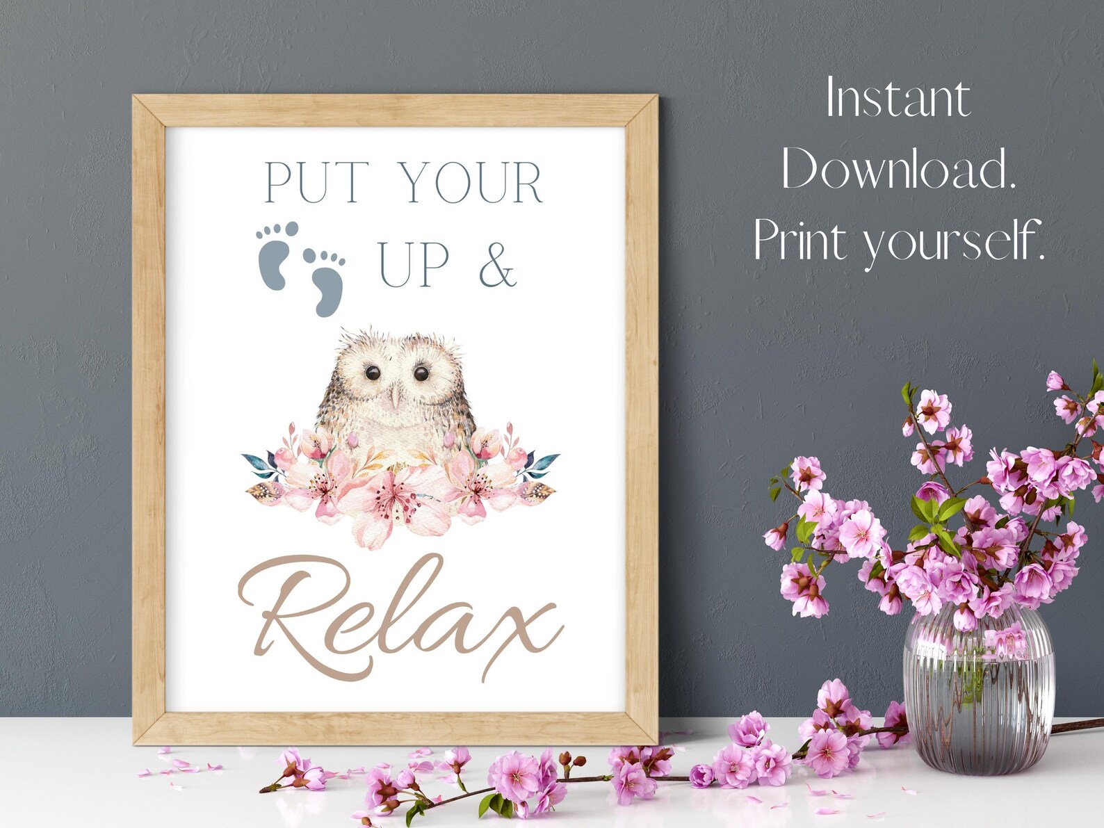 Put Your Feet up and Relax PRINTABLE Wall Art INSTANT | Etsy