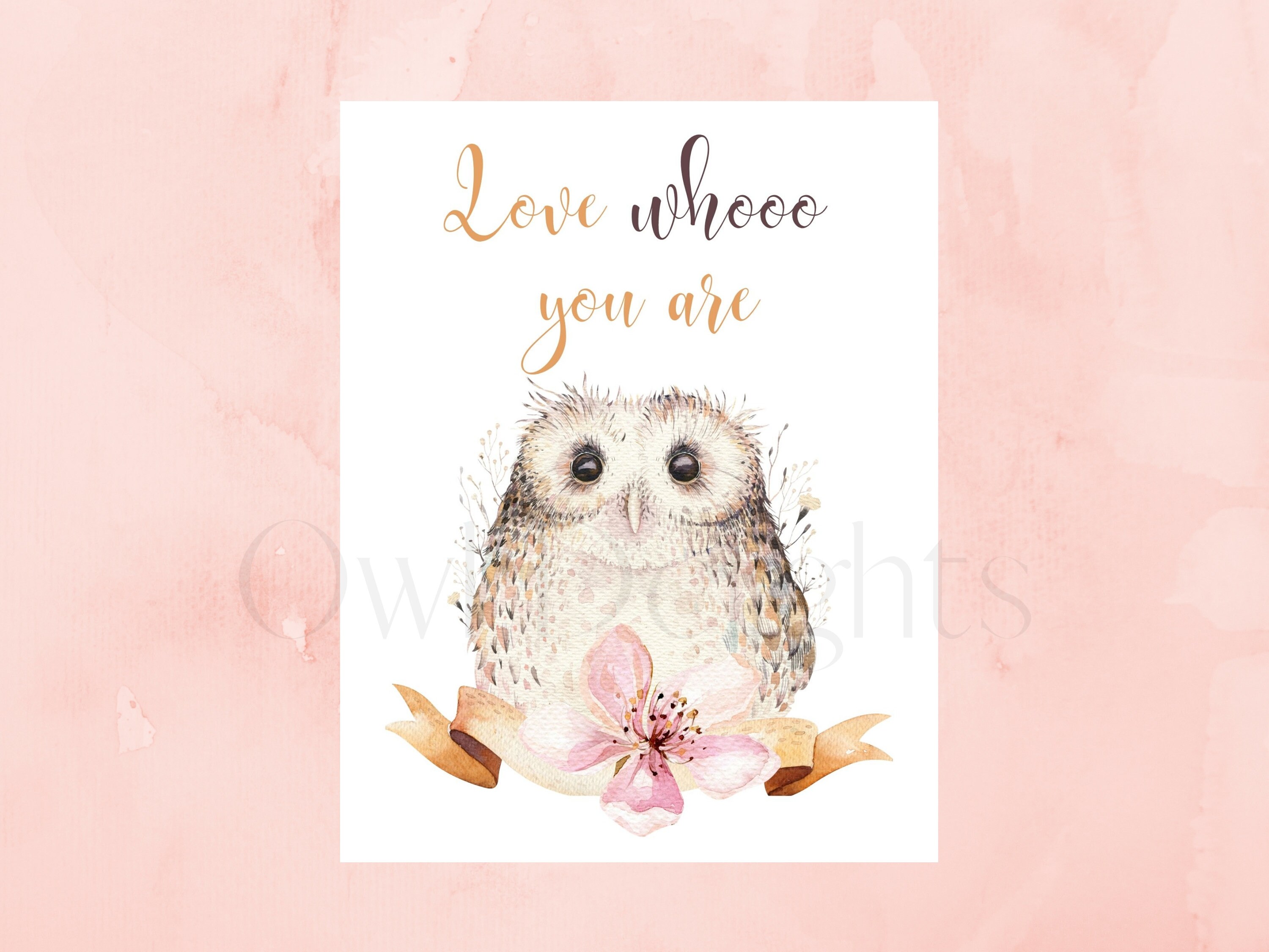Cute Owl Bedroom Wall Art love Whooo You Are - Etsy