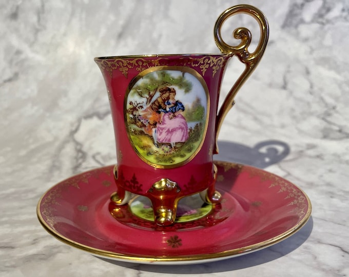 Limoges JWK Dec. Karlovy Vary Cup & Saucer, Courting Couple - Etsy