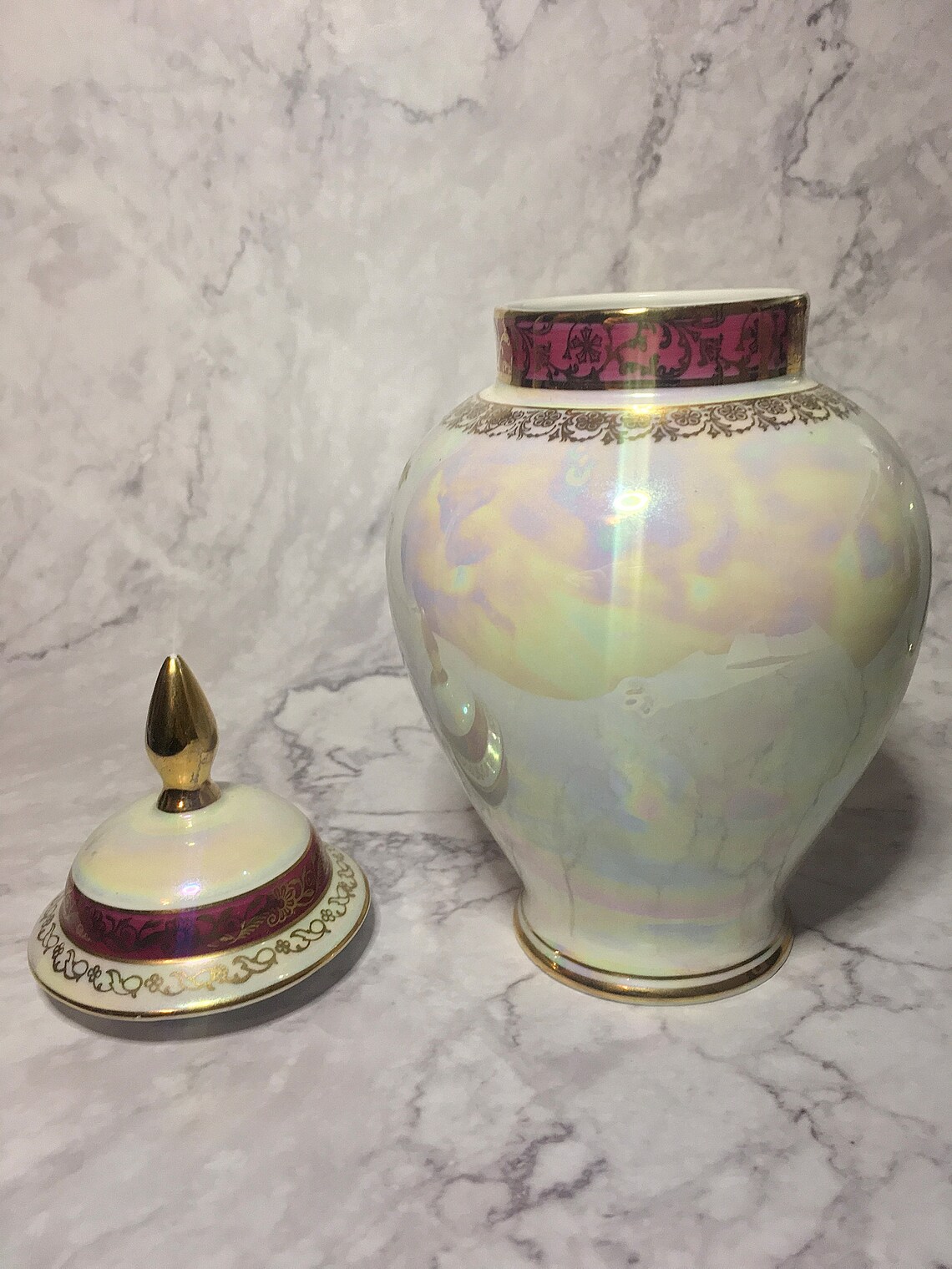 Vintage Lusterware Vienna Style Vase - Etsy