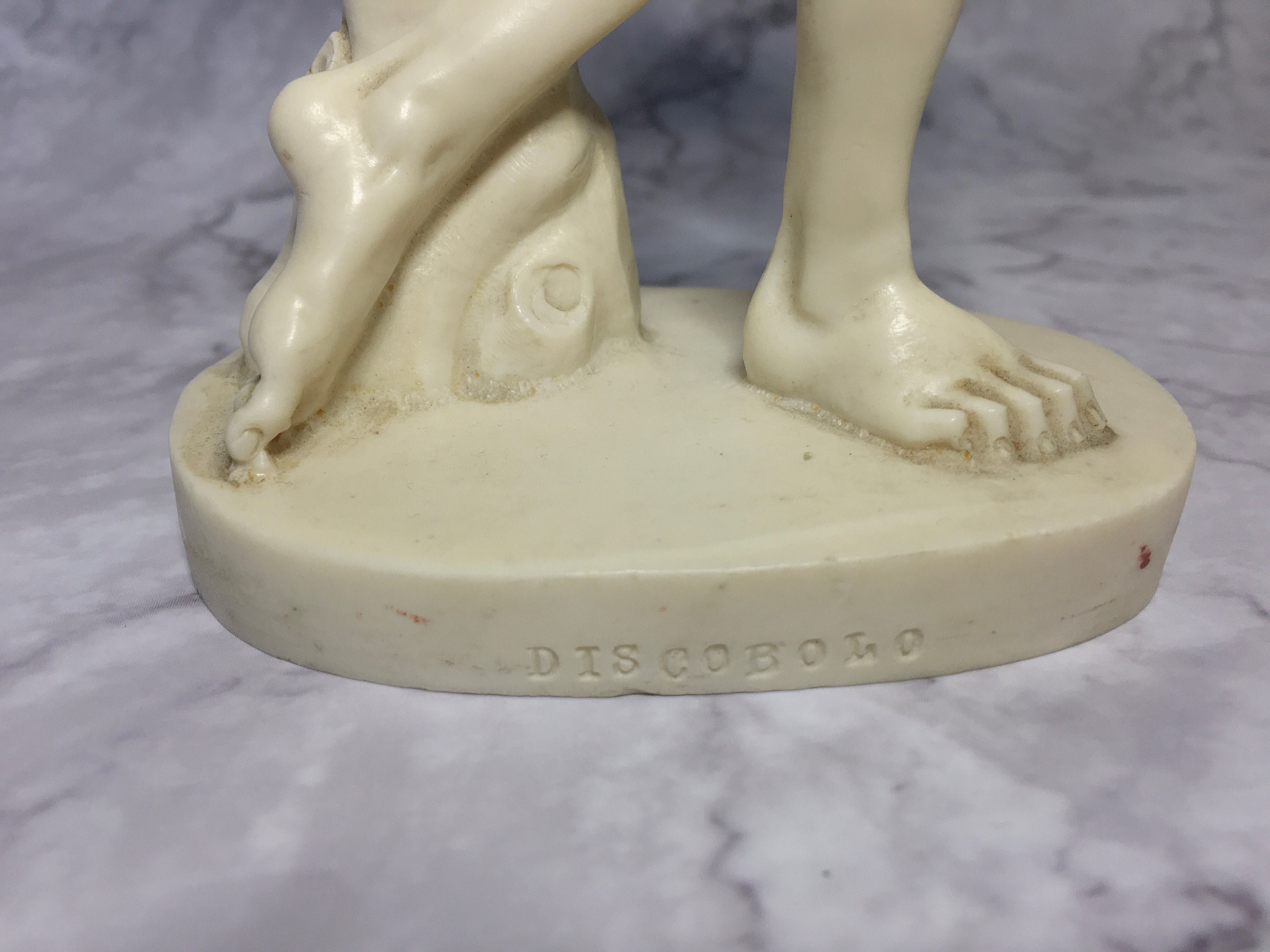 Vintage A. Santini Resin Sculpture "discobolo", Italy - Etsy