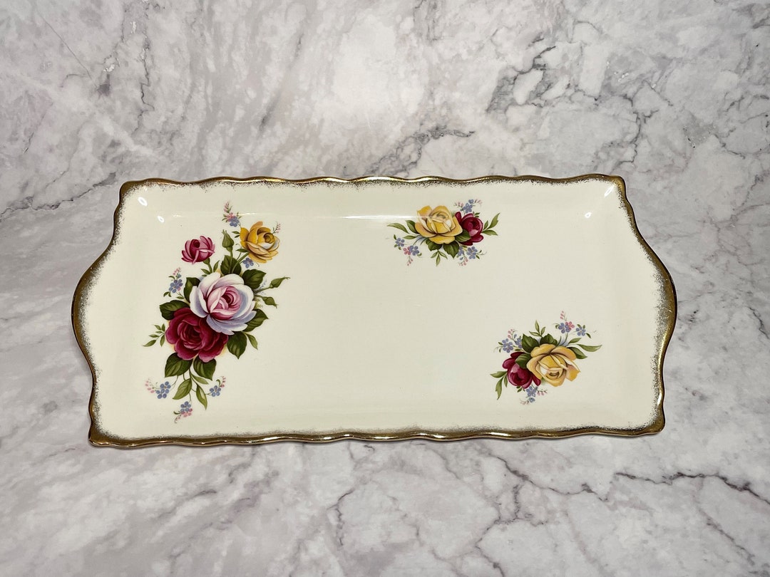 Vintage Old Foley Sandwich Plate, Floral - Etsy
