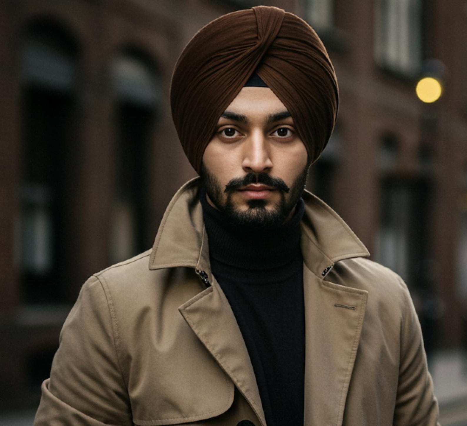Sikh Turban - Brown Turban | Voile Turban | 100% Cotton | Turban Fabric ...