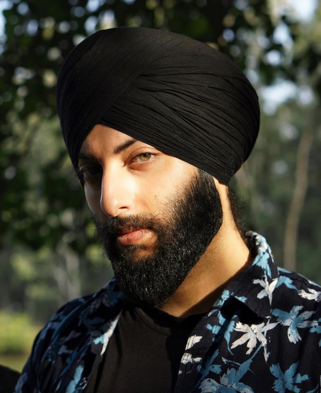 Sikh Turban - Black Turban | Voile Turban | 100% Cotton | Turban Fabric ...