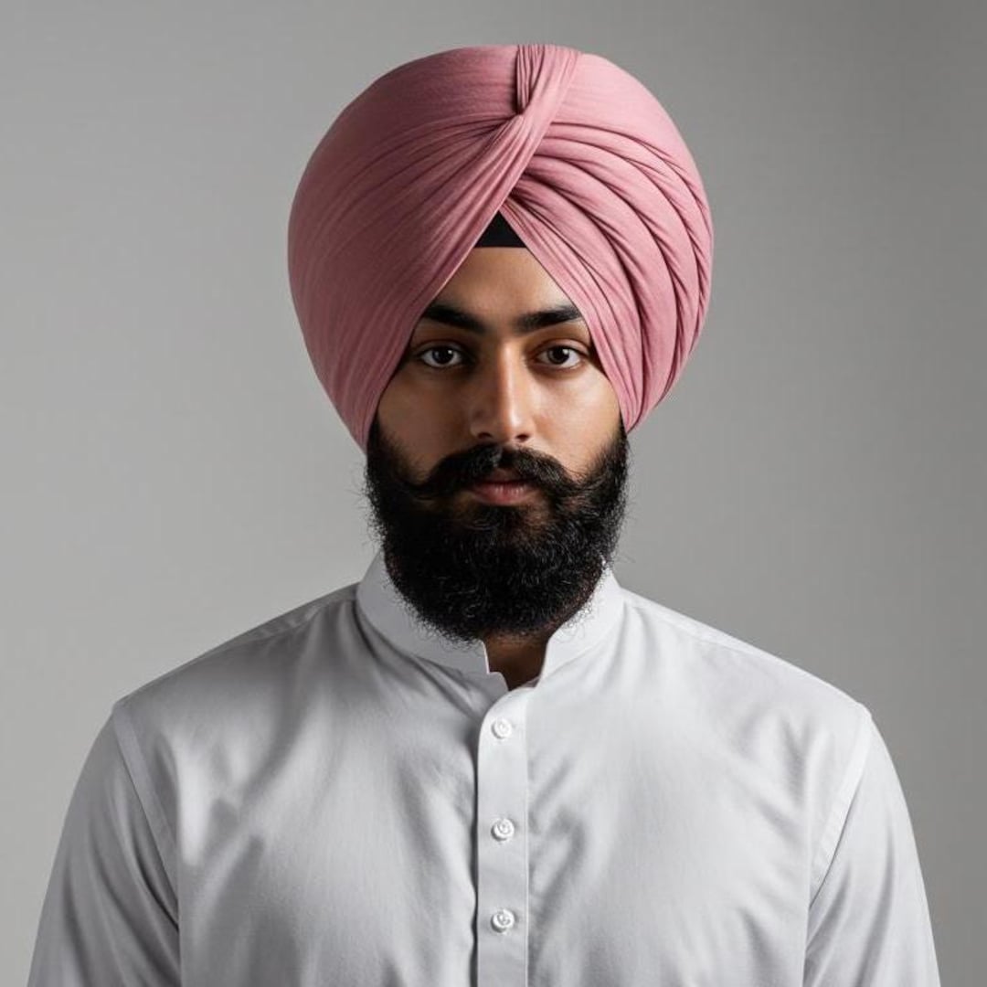 Sikh Turban - Rose Turban | 100% Cotton Full Voile Fabric | Solid Color ...