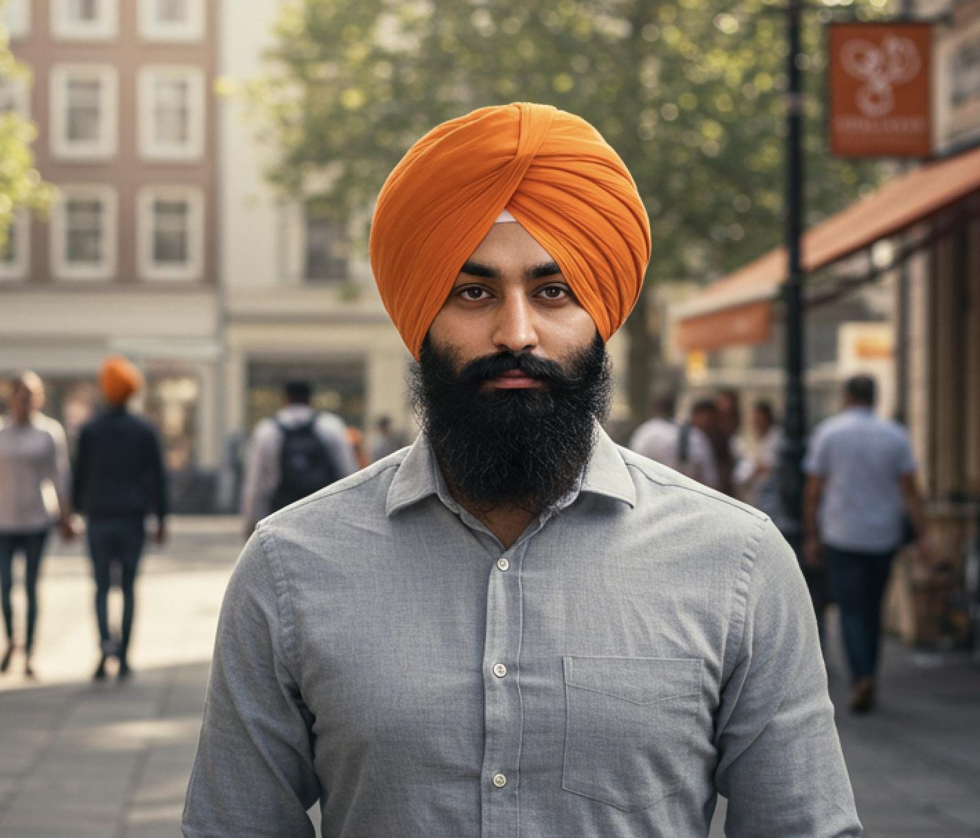 Sikh Turban - KHALSA ORANGE | Voile Turban | 100% Cotton | Turban ...