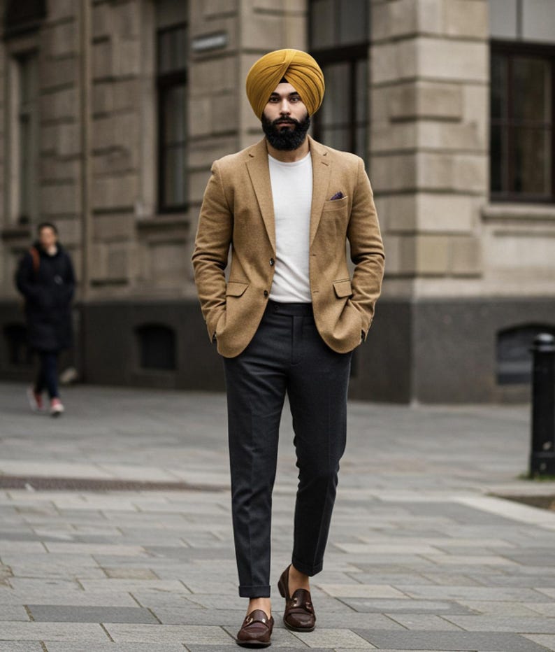 Sikh Turban - Mustard Turban | Voile Turban | 100% Cotton | Turban ...