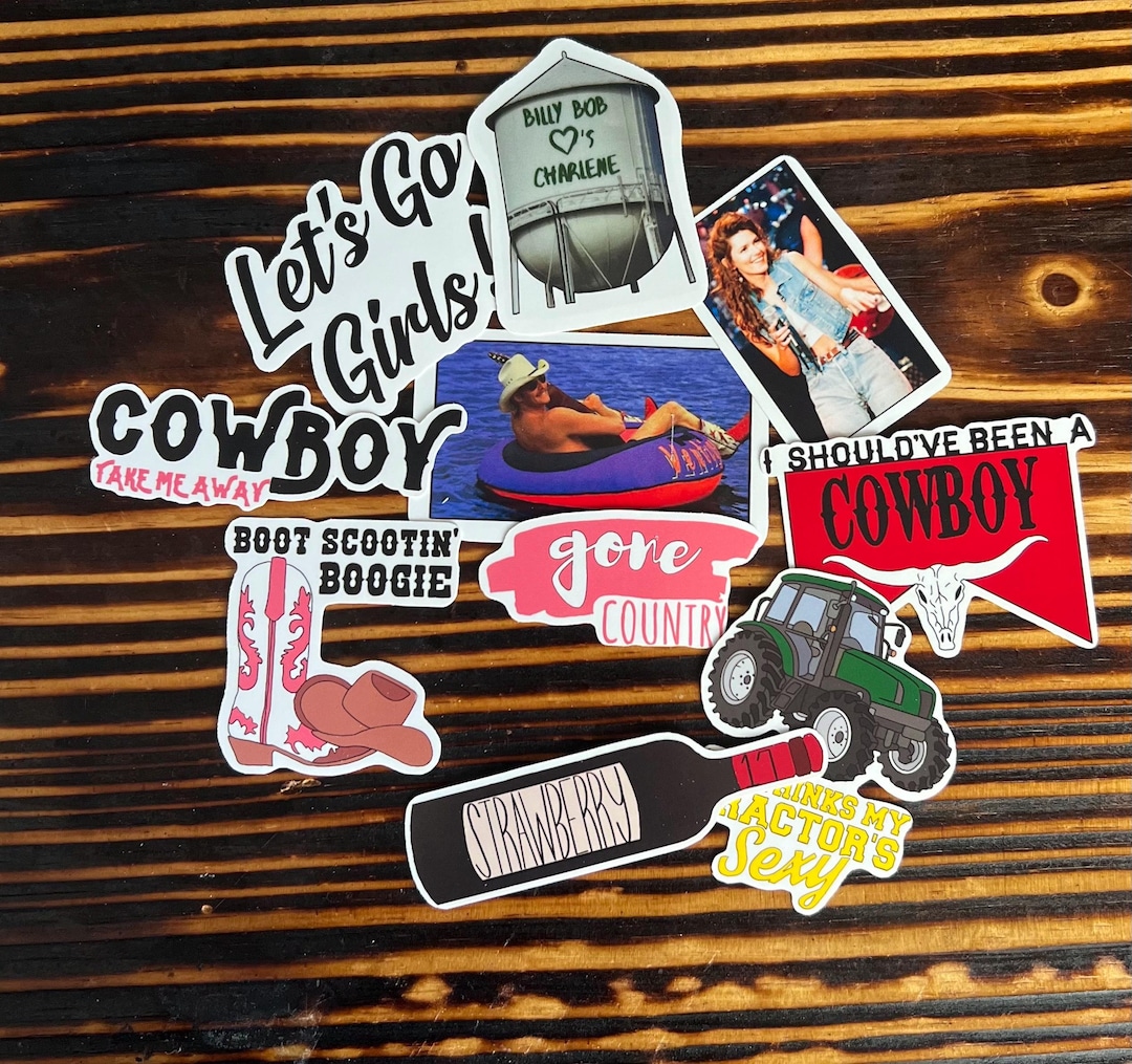 90s Country Sticker Pack - Etsy
