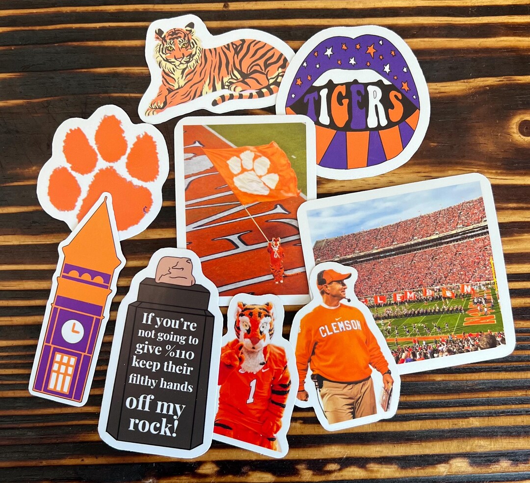 Clemson Sticker Pack - Etsy
