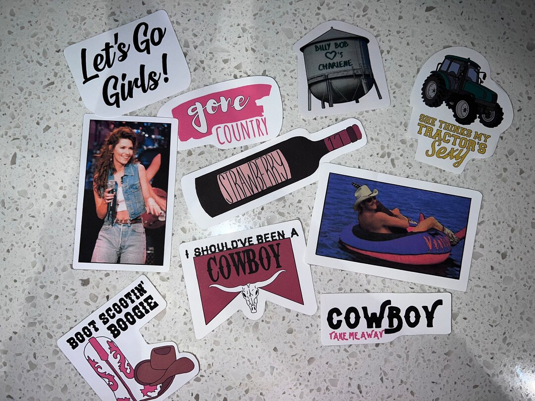 90s Country Sticker Pack - Etsy