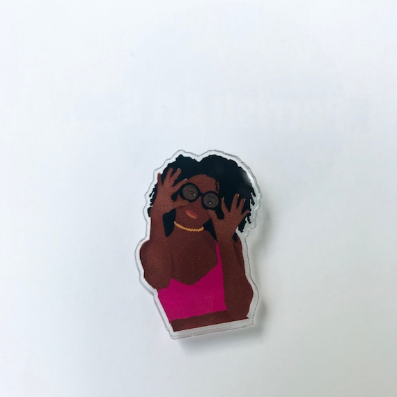 Curly Girl Acrylic Pin Girly Pin Black Women Pin Jacket | Etsy