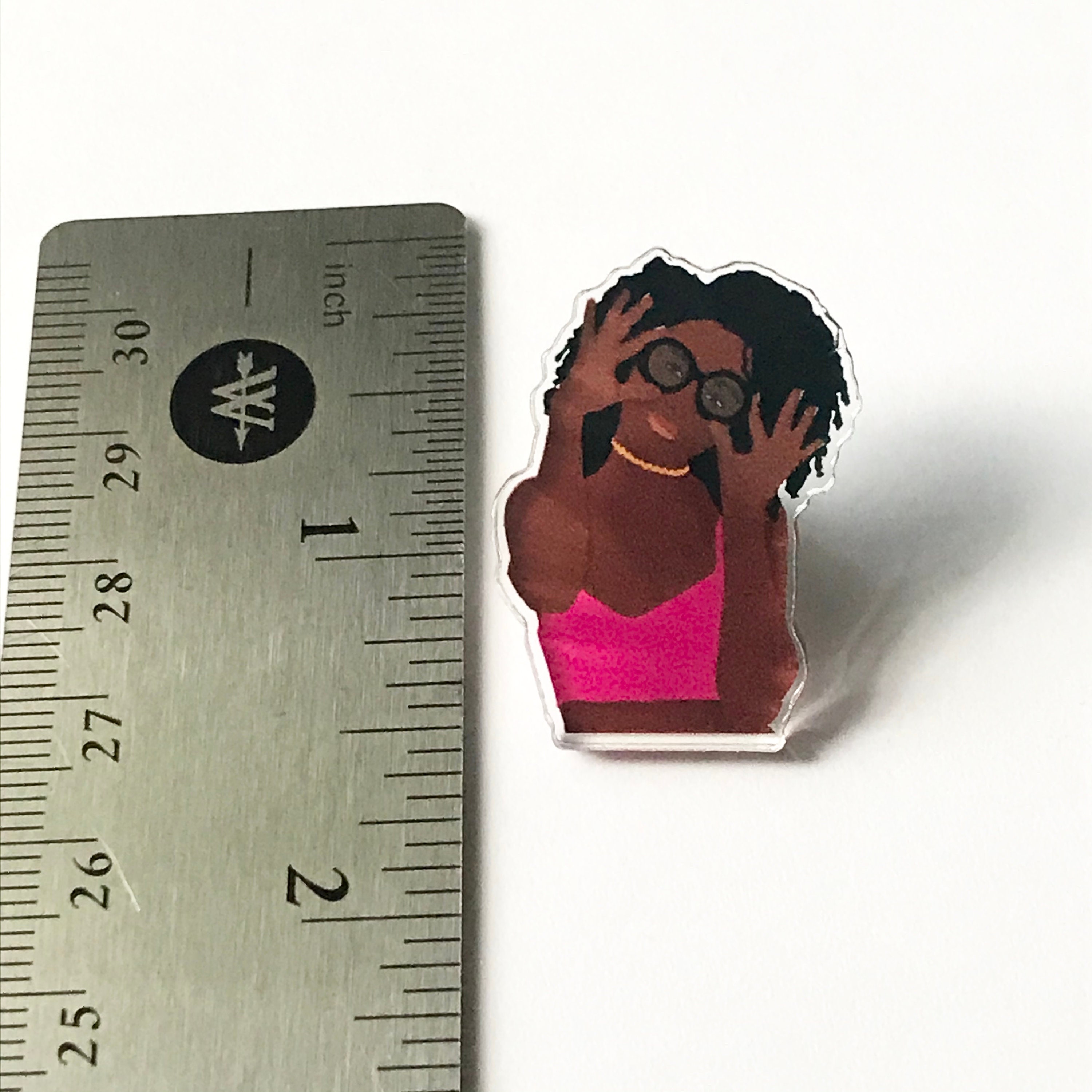 Lockly Girl Acryl Pin Girly Pin Schwarze Frauen Pin Jacke Pin Kunst ...