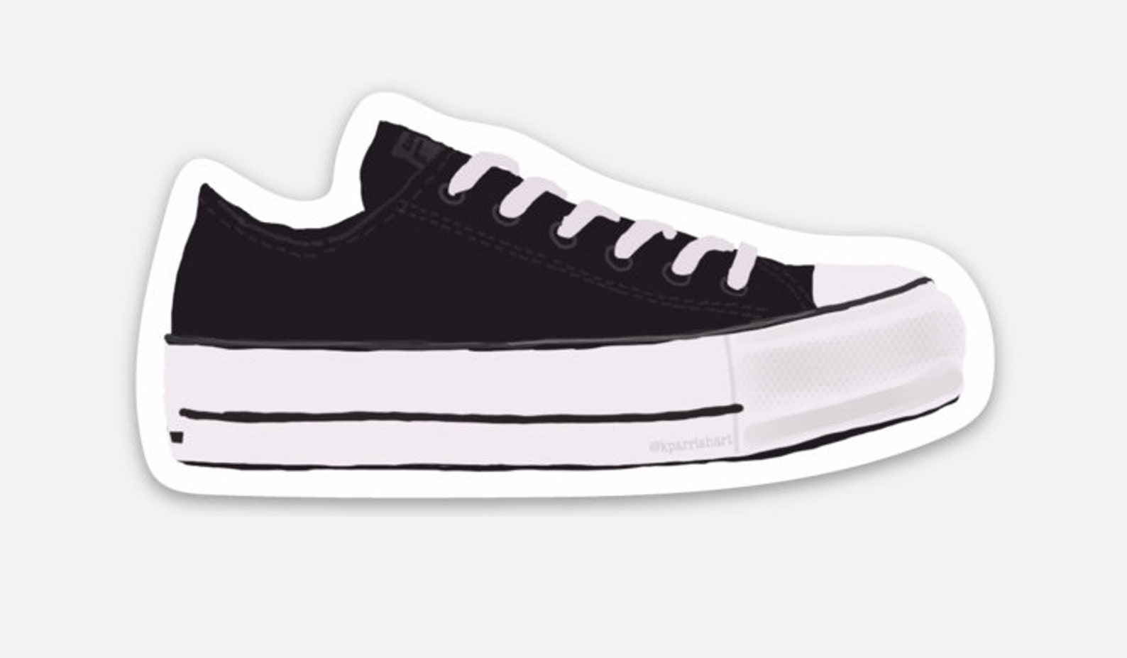 Converse Sneaker Sticker Black Converse Sticker Chuck Taylor Sticker ...