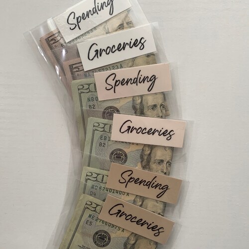 Clear Mini Cash Envelopes Laminated Personalized Minimalist | Etsy