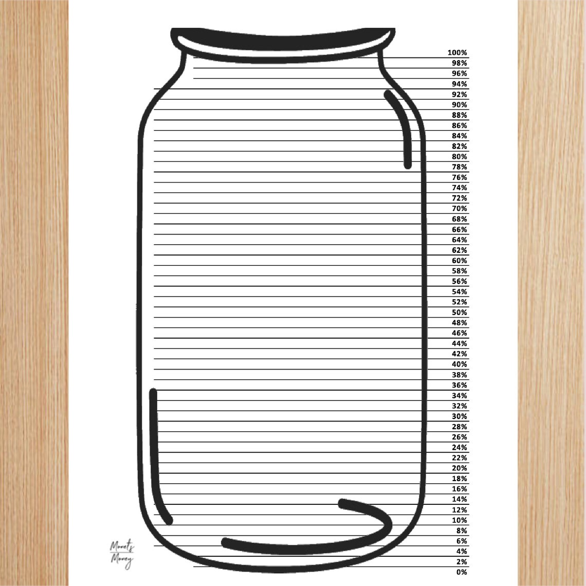 Jar Tracker Progress Tracker Printable Savings Tracker - Etsy