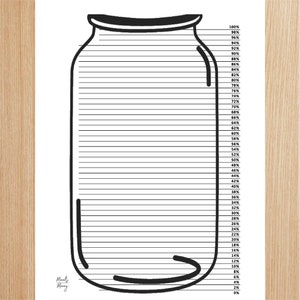 Jar Tracker Progress Tracker Printable Savings Tracker Savings Jar Debt ...