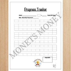 Debt Progress Tracker Printable File | Debt Payoff Tracker | Budgeting ...