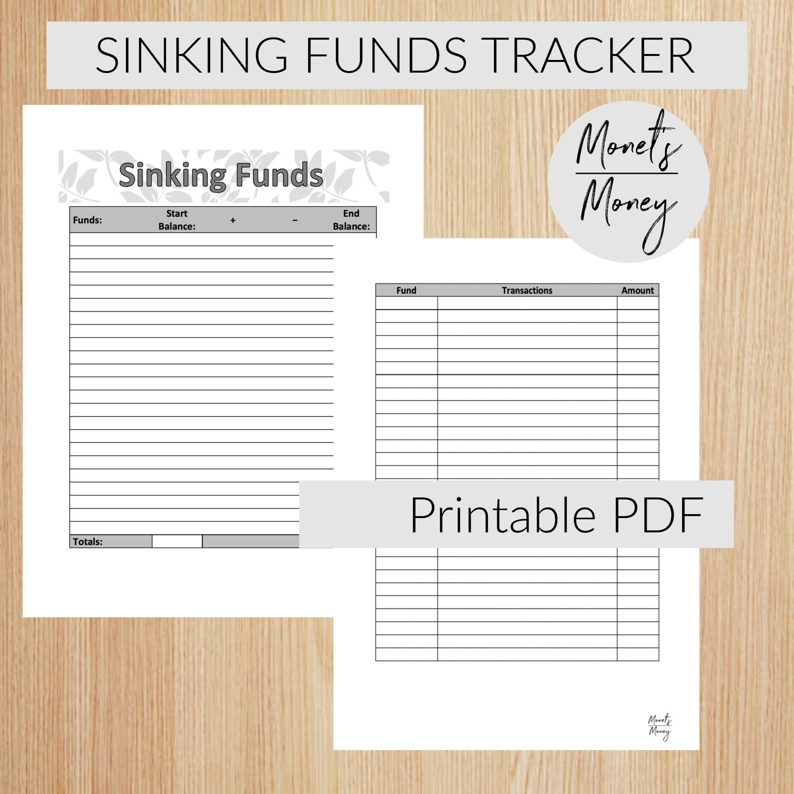 Sinking Funds Tracker Printable Savings Tracker Budget | Etsy