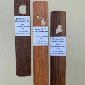 States & Nations Wood Bookmarks | North Carolina, Ohio, Florida, New ...