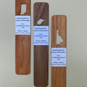 States & Nations Wood Bookmarks | North Carolina, Ohio, Florida, New ...
