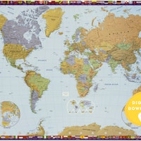 Digital Political Map of Europe 1970s, Printable European Map, Europe ...