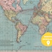 World Map. 1912, Digital Download, Vintage Map, Retro Map, Antique ...