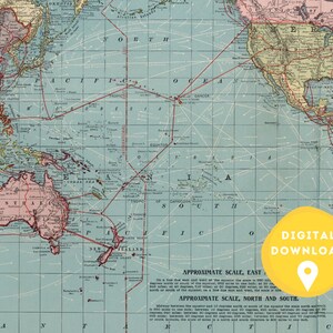 World Map. 1912, Digital Download, Vintage Map, Retro Map, Antique ...