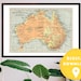 Map of Australia Printable Map Australia Poster Map Poster - Etsy
