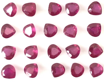 Ruby Heart 8mm - Etsy
