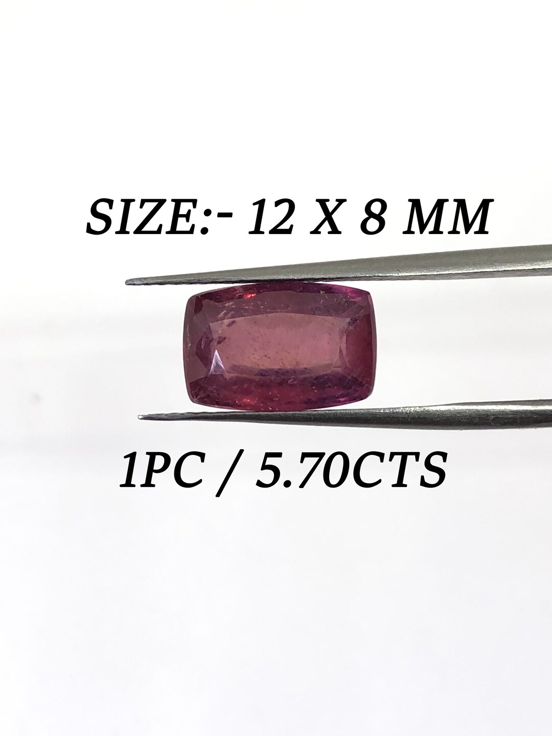5.70 Ct Natural Ruby Cushion Cut Faceted Size 12X8 Mm AAA Quality Loose ...